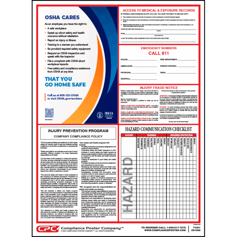 Federal OSHA Office Poster - Compliance Poster Company