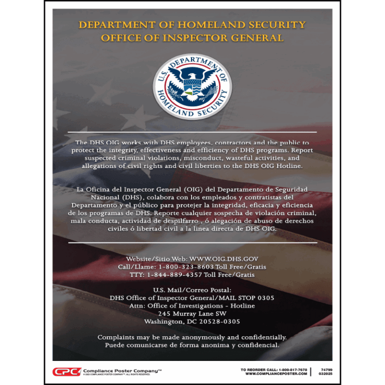 DHS OIG Whistleblower Poster | CPC