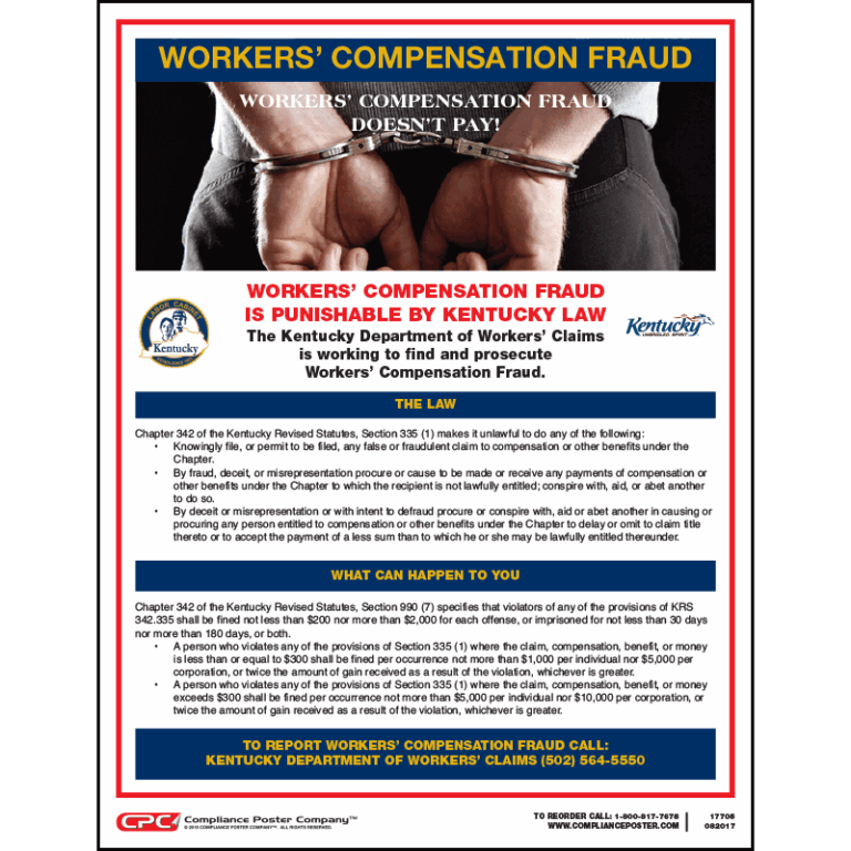 Kentucky Workers' Compensation Fraud Poster