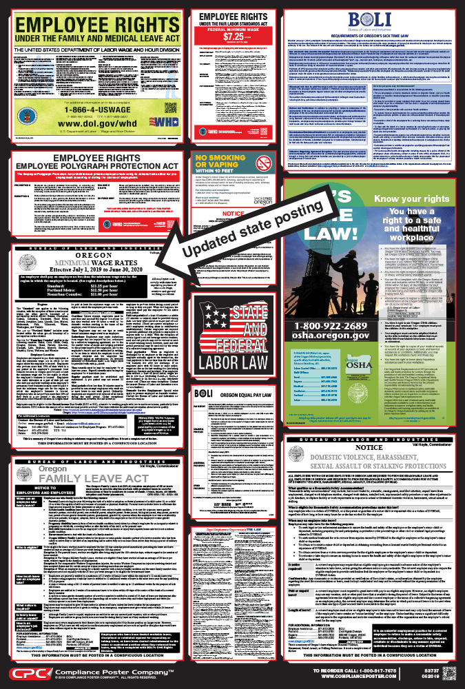 2019 Oregon Minimum Wage Rates Poster Now Available!