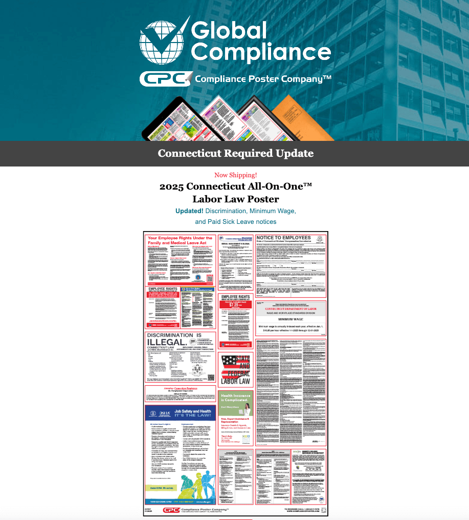 Connecticut 2025 Required Labor Law Poster Update - Compliance Poster ...