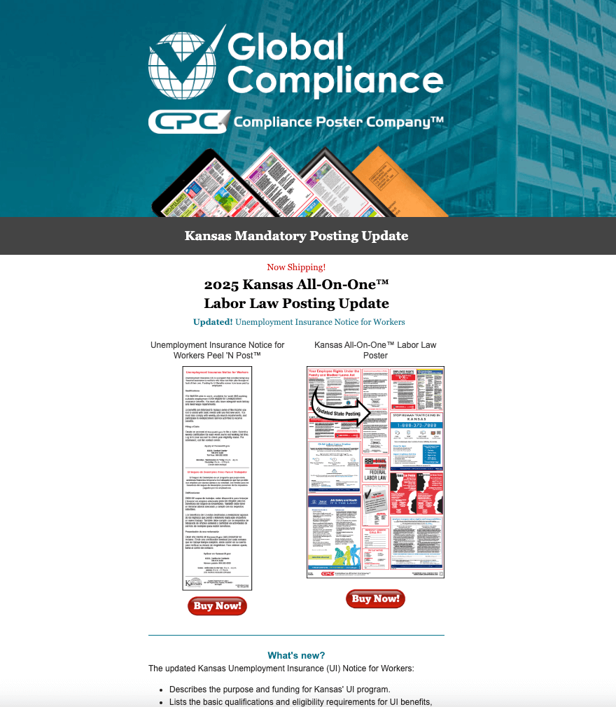 2025 Kansas Unemployment Insurance Mandatory Posting Update ...