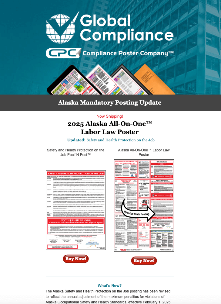 Alaska 2025 Safety and Health Protection Posting Update - Compliance ...